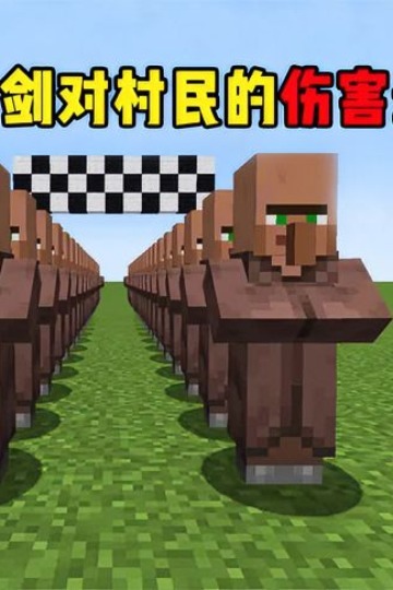 我的世界:哪种剑的伤害最高?村民参与测试!