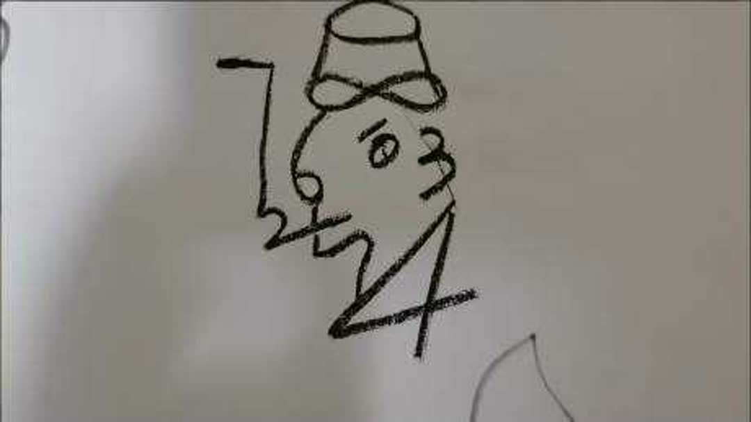 简笔画,用数字1.2.3.4.5.6.7.8.画头像。