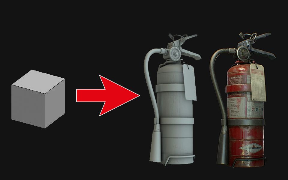 3D【建模教学】3DMAX灭火器教学视频【中文字幕】
