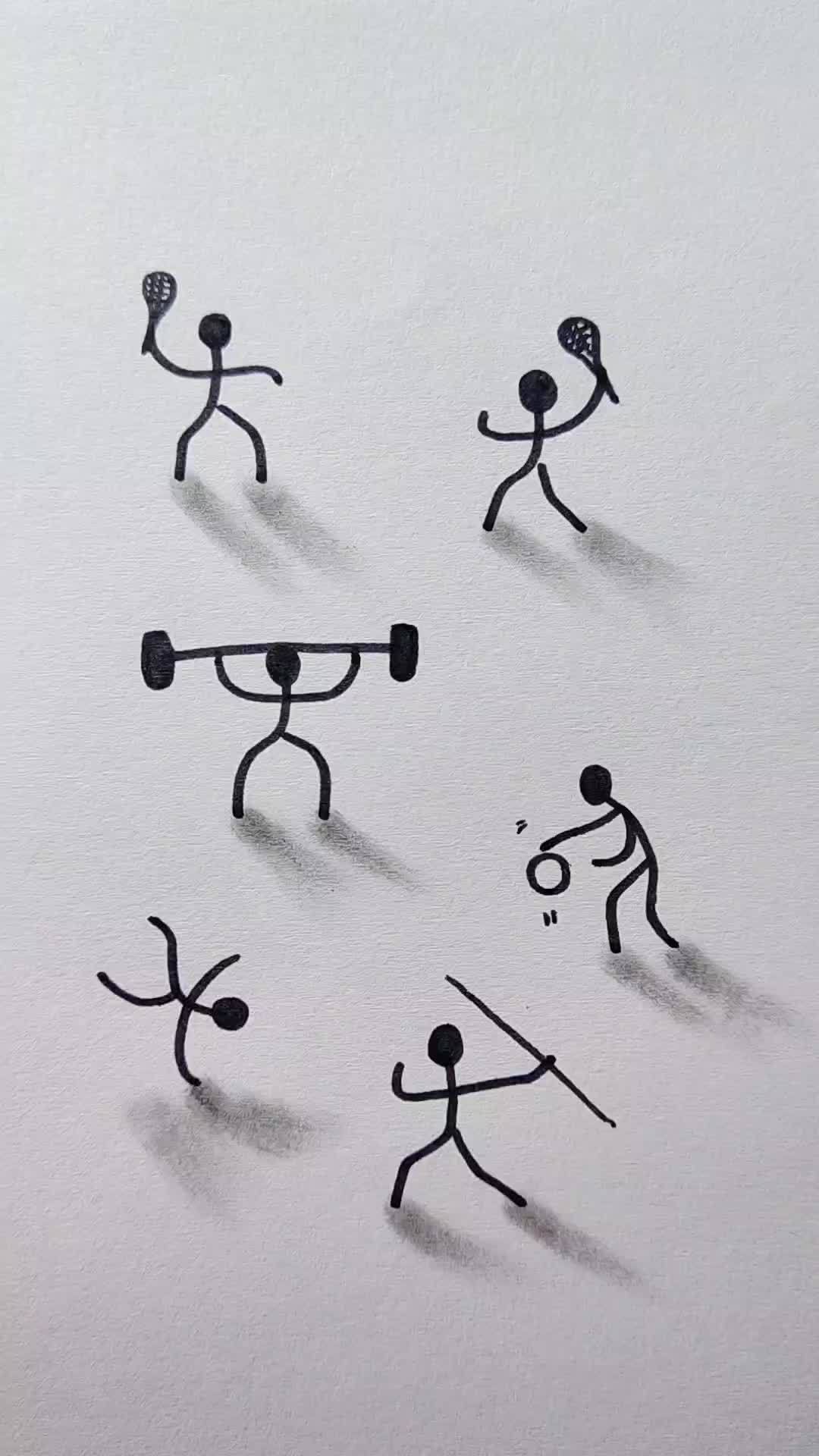 画可爱的立体小人儿,简单又好玩