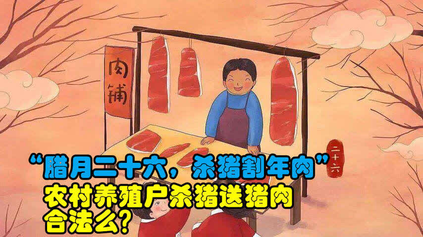 "腊月二十六,杀猪割年肉",农村养殖户杀猪送猪肉,合法么?