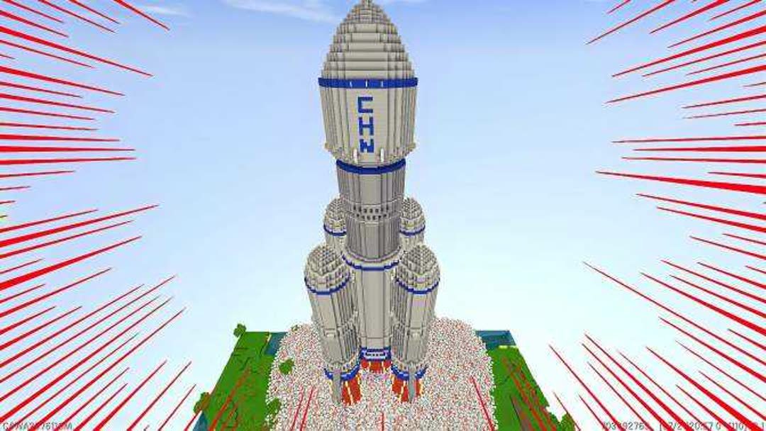 迷你世界:太空飞船起飞了,温度太高,地板都融化了