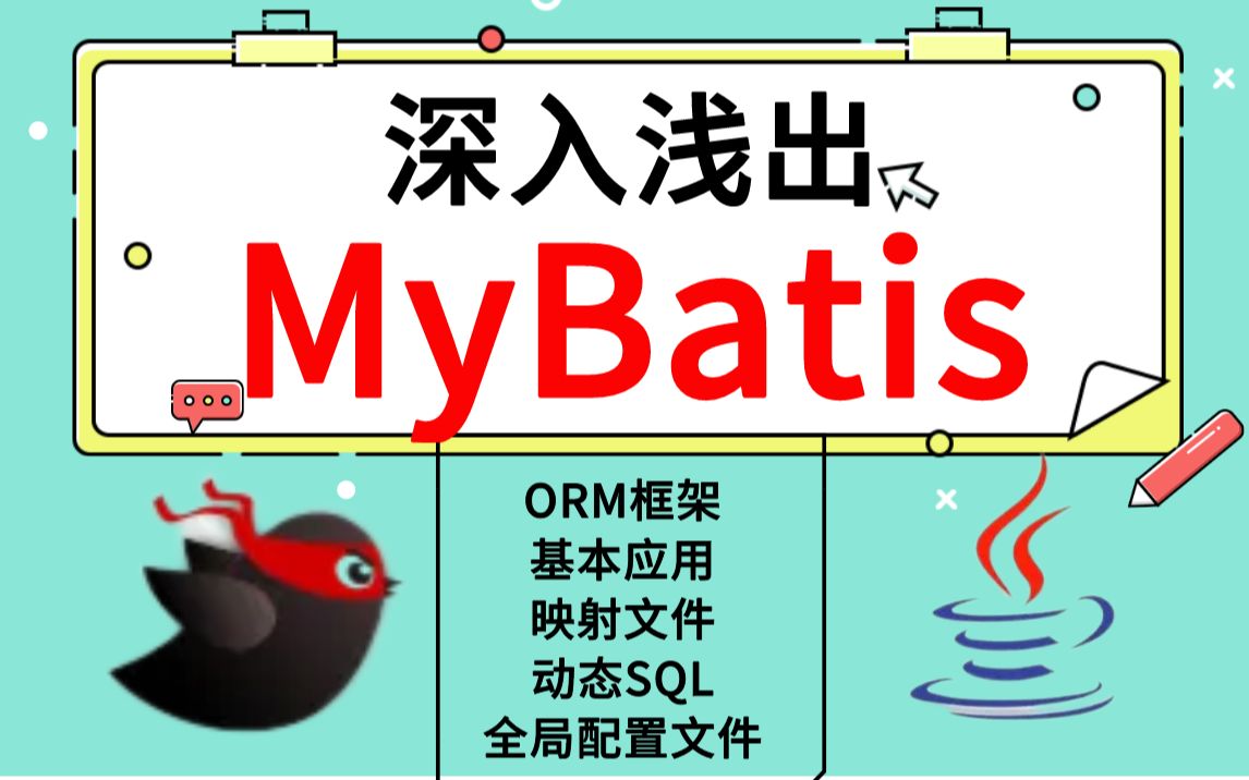 架构师带你深入浅出MyBatis:ORM框架 | 映射文件 | 动态SQL | 全局配置...