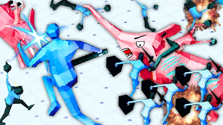 有趣战斗模拟器 我给狗熊背上装了一把自瞄加特林机枪 成哔哔解说