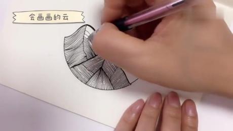 简笔画教程:教你如何用1支笔画山,简单易学
