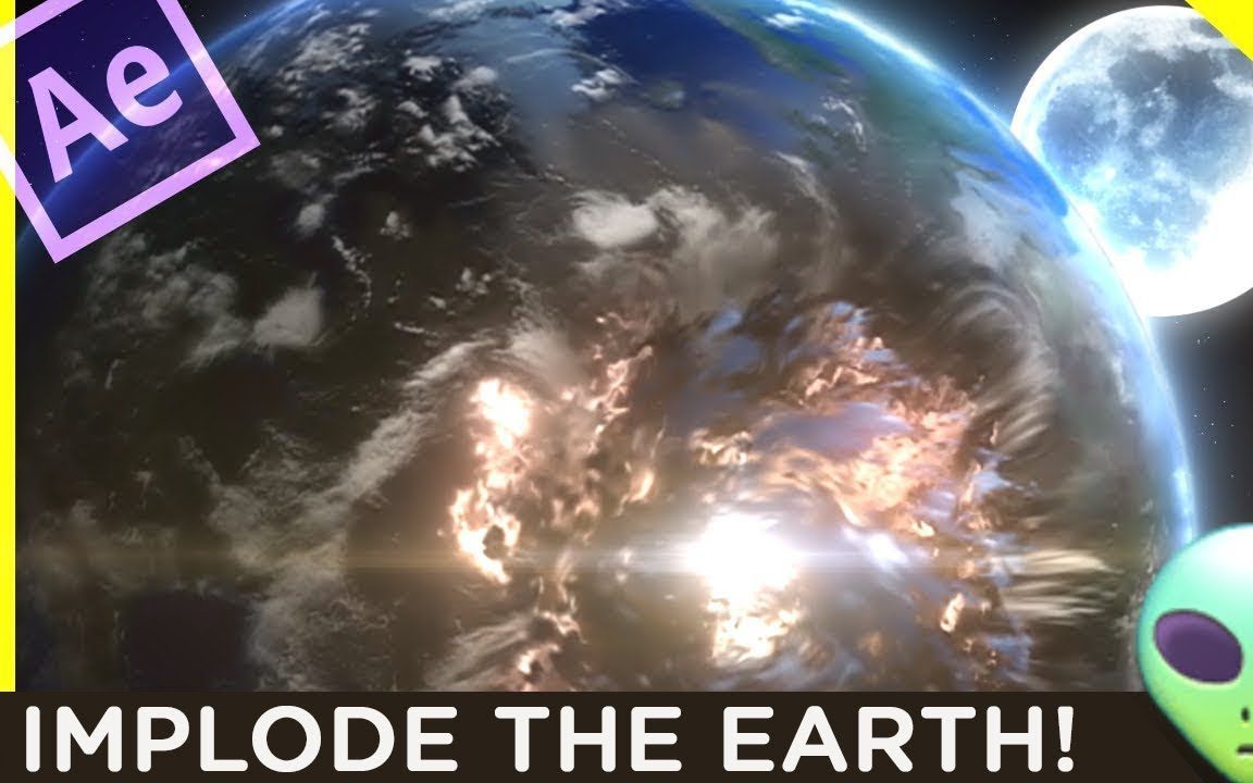 星球毁灭特效AE合成,附案例特效素材