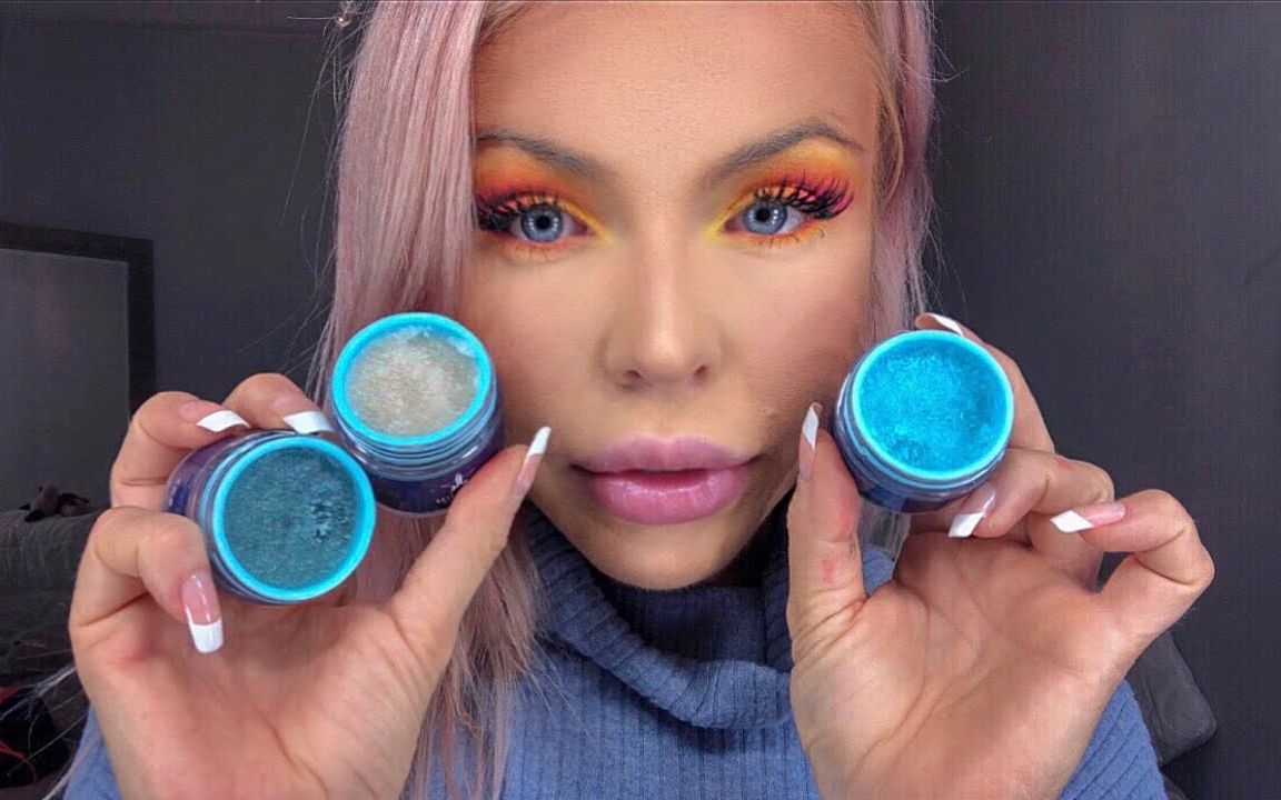 ASMR 尝尝JEFFREE STAR的唇部磨砂膏 HunniBee