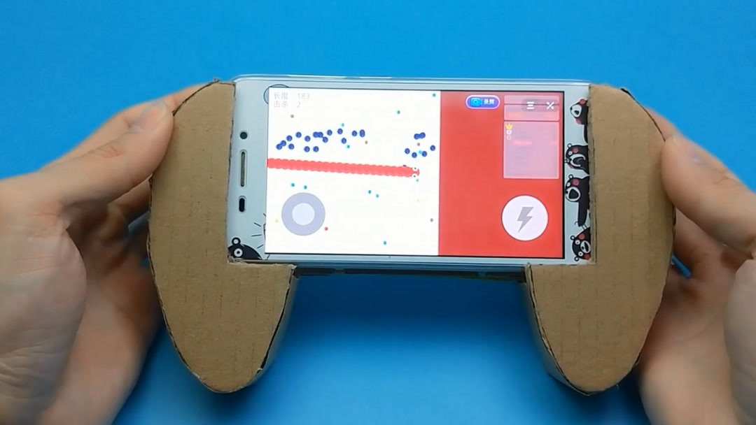 利用废纸板轻松制作一个手机戏手柄,用着就是顺手,创意手工diy