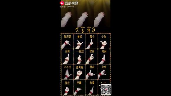 《少年》这手势舞教程。