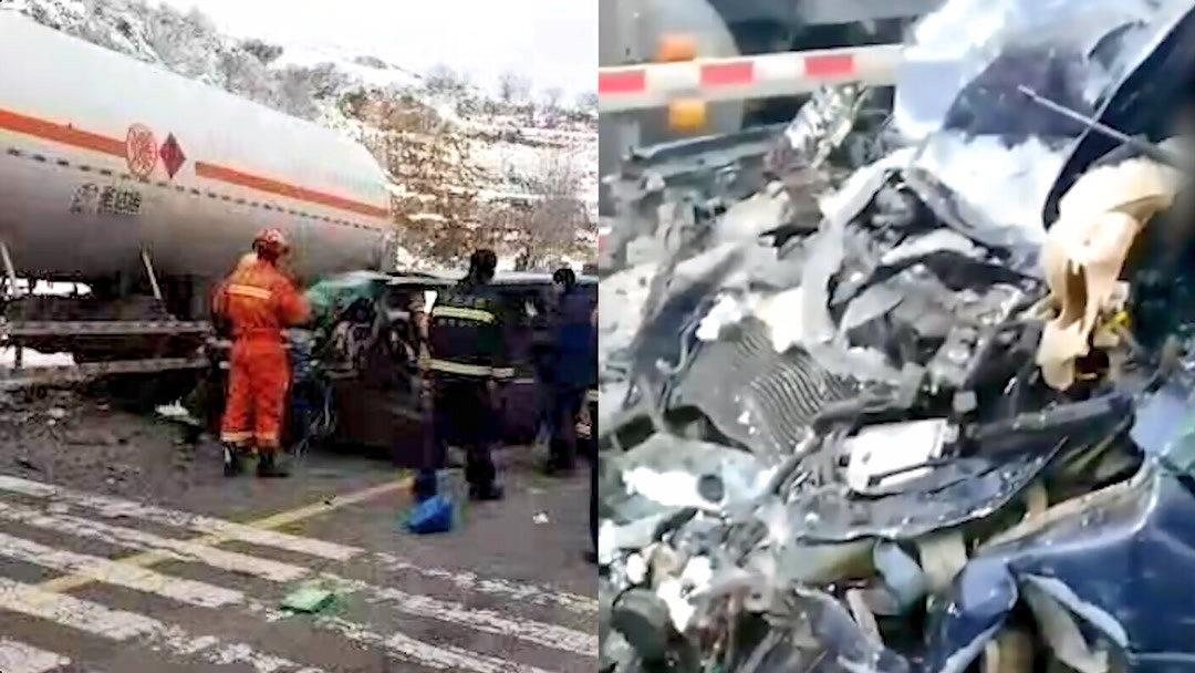 4死3伤!陕西一轿车与重型半挂牵引车惨烈相撞,现场画面惨不忍睹