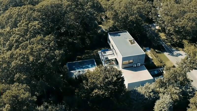 本然户外遮阳解决方案-户外电动折叠篷搭配防风卷帘