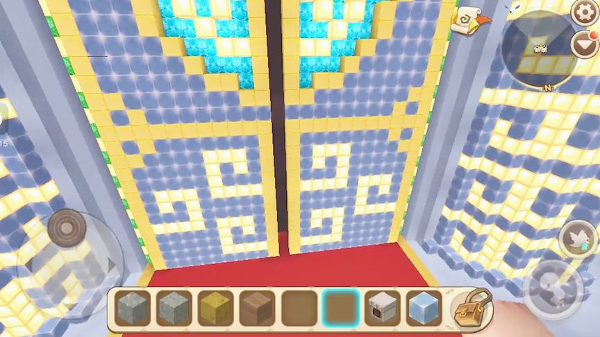 迷你世界:这个大门都够我一个房子大了!太豪华了吧!