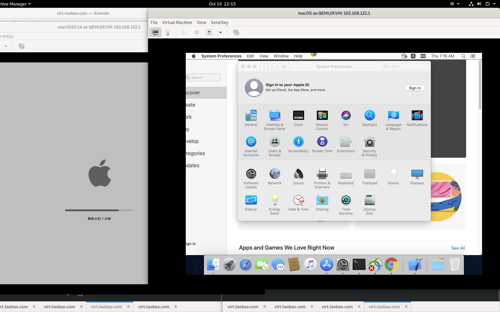 2019-10-10 虚拟机libvirt (KVM) 安装 MacOS 10.14 Mojave (10.15 beta ...