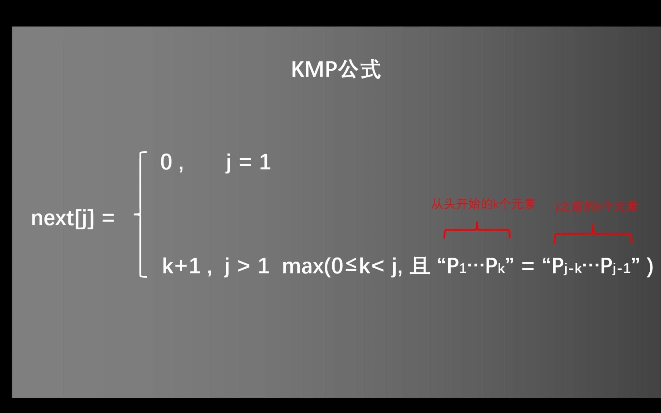 KMP算法代码解析-C语言版本
