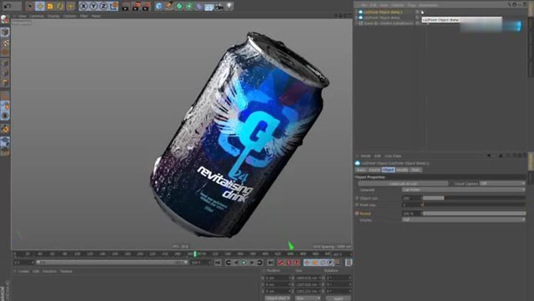 C4D大量点云渲染插件 LAZPoint
