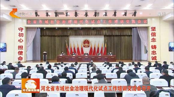 河北省市域社会治理现代化试点工作培训交流会召开