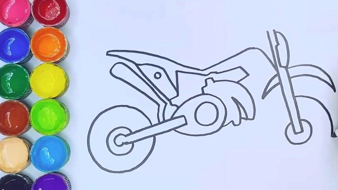 趣味简笔画画漂亮自行车
