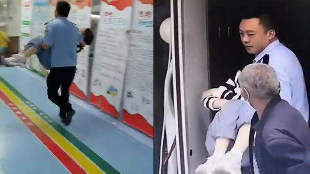 最美公主抱!学生军训突然昏倒,清镇民警抱着学生冲刺跑进医院!