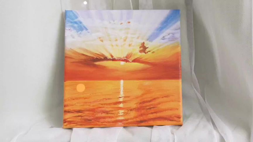 【丙烯风景画】云破日出—进阶教程#丙烯画 #手绘 #丙烯画画