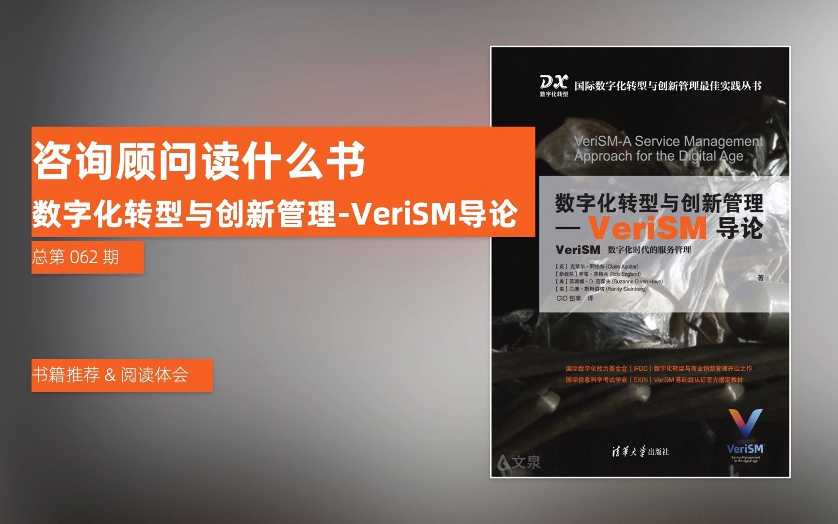 咨询顾问读什么书-数字化转型与创新管理-VeriSM导论【总第 062 期】