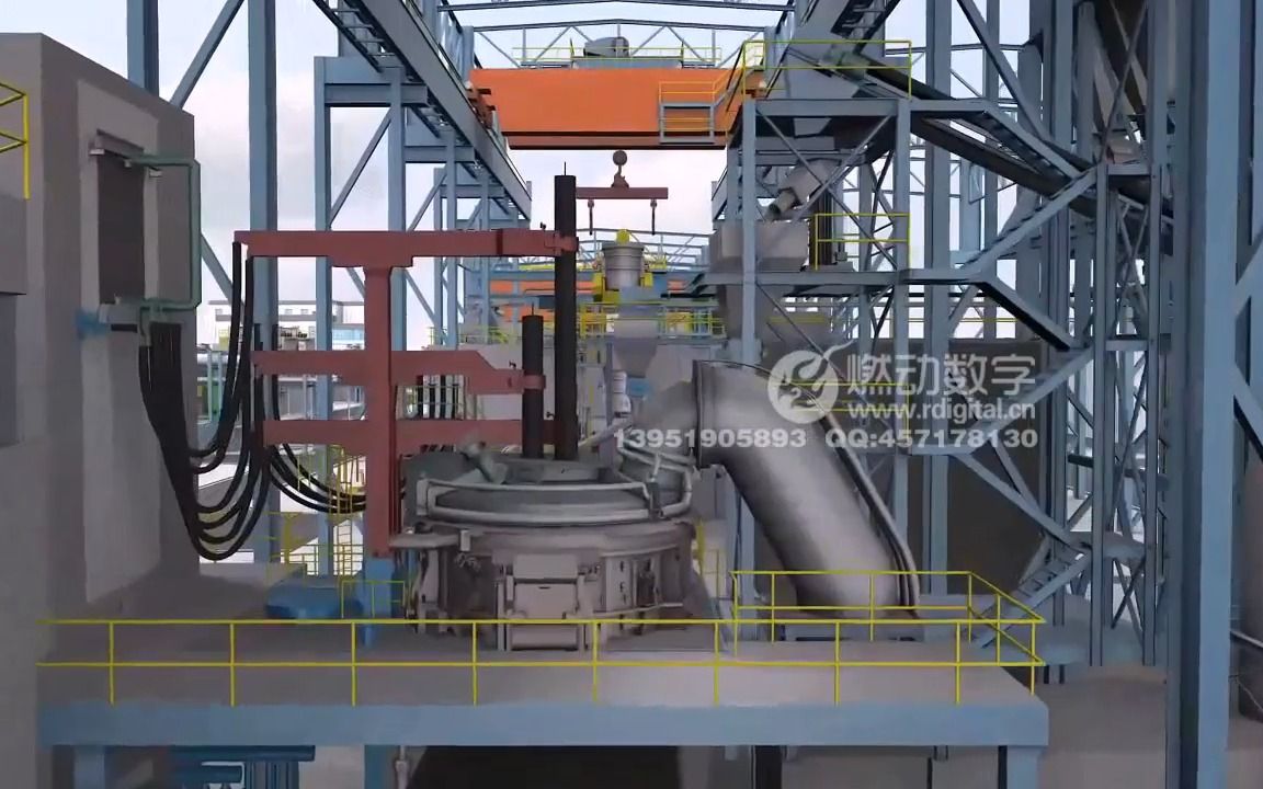 钢铁冶炼管材线材板材生产线三维动画