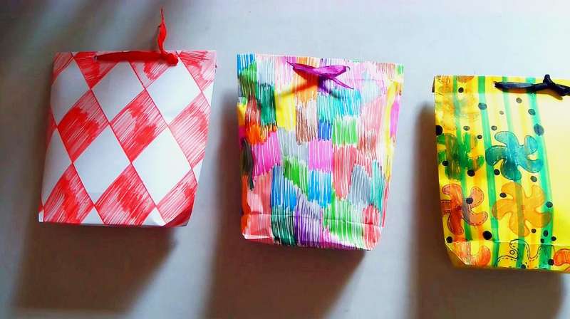 手工折纸DIY,教你制作简单漂亮的礼物袋纸袋子