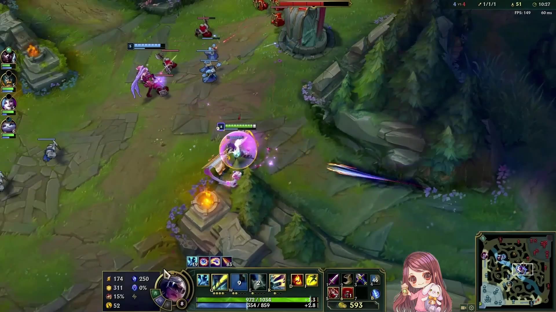 【低语游戏助眠】小姐姐英雄联盟的LV联名至臻真实伤害赛娜皮肤试玩