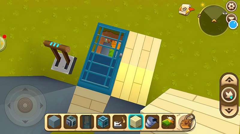 迷你世界:制作隐藏在地面的铁门教学,里面竟然还有地下室