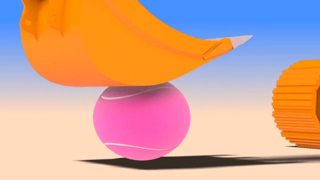 工程车卡通TV 第30集 工程车玩皮球