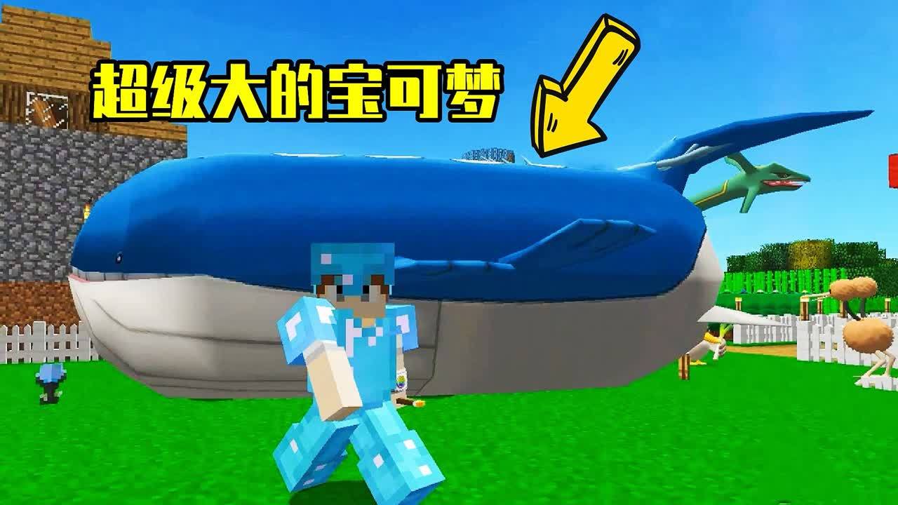我的世界精灵宝可梦96:超级大的吼鲸王,把神兽放进牧场乐园!
