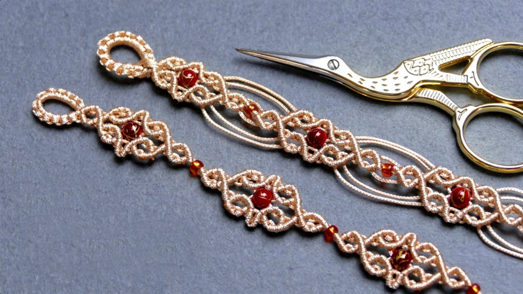 创意编绳手工教程——两款带珠子的手链编法教程