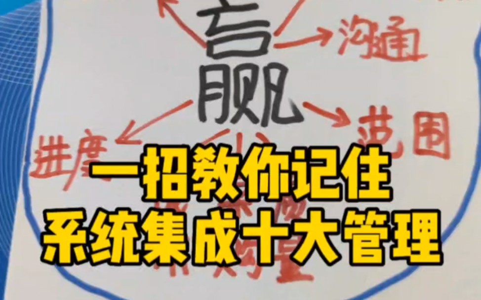 系统集成项目管理工程师十大管理如何记忆?