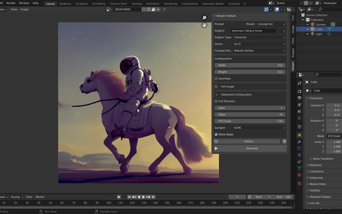 Generate Blender textures using AI (Stable Diffusion)