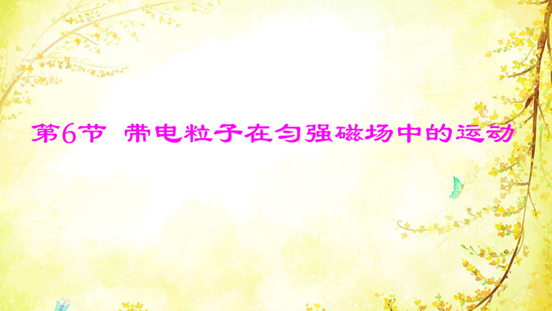 3.3.6.2 带电粒子在匀强磁场中的运动