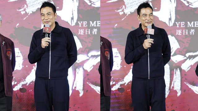 任达华现身电影路演 手指缠绷带让人心疼