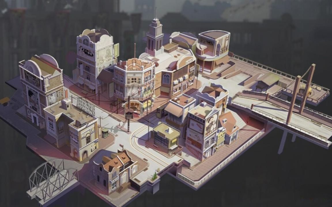 【3Dmax场景建模】大型游戏场景模型搭建,次世代场景模型制作教程