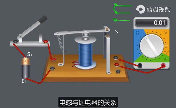 电感与继电器工作原理,了解电生磁就知道怎么回事了