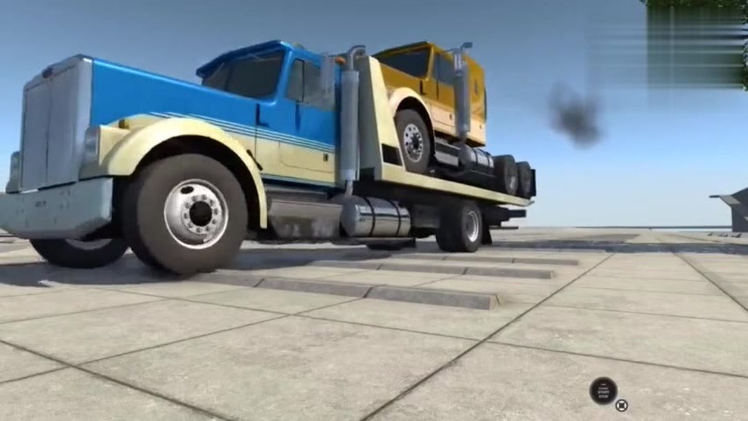 BeamNG:T系列汽车运输卡车,测试悬挂性能,拟真车祸模拟游戏