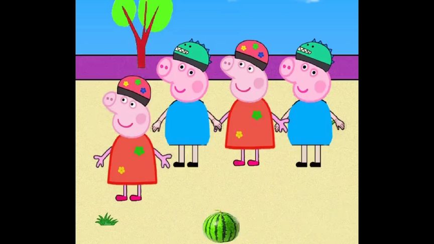 小猪一家卖水果吃