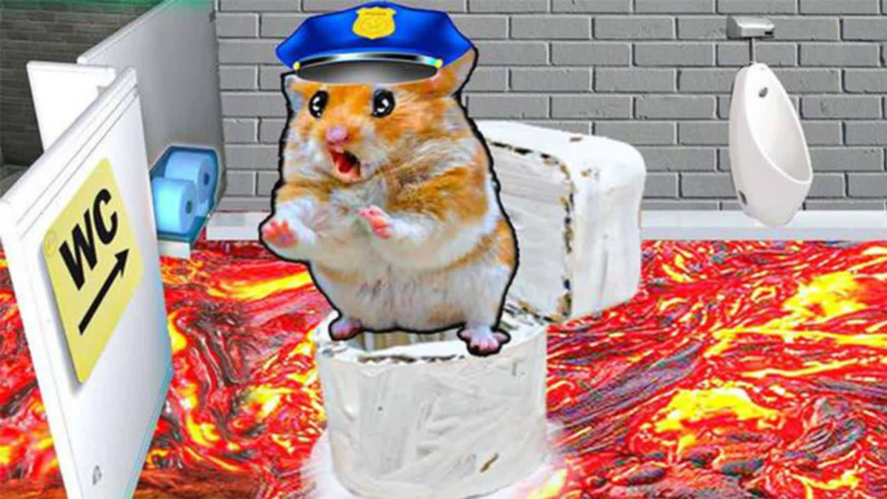 小仓鼠太倒霉了,上厕所碰上喷发,它能成功逃出生天吗
