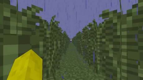 我的世界:疯狂戴夫和皮卡丘收庄稼,居然在地里迷路了,太搞笑了