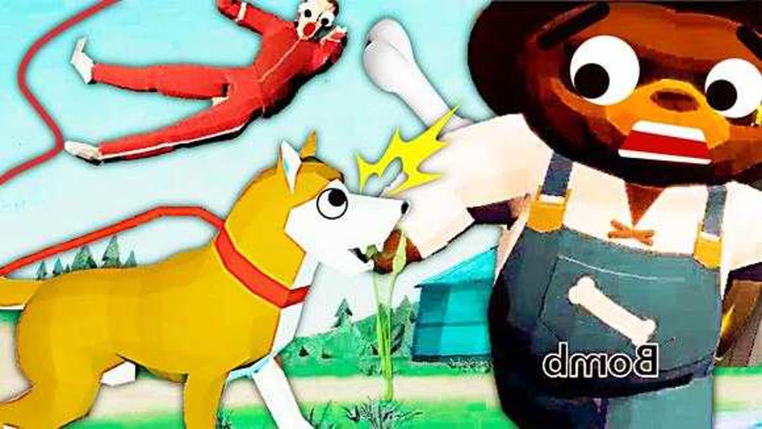 狗溜人模拟器 狗子把主人发射出去摧毁了整个小镇 成哔哔解说