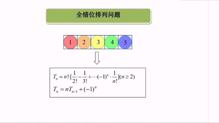 一道贯穿中高考的全错位排列组合题,弄懂递推公式是关键