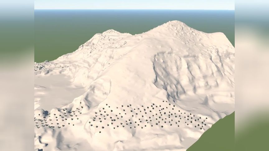 矿山生态修复工程地形模型