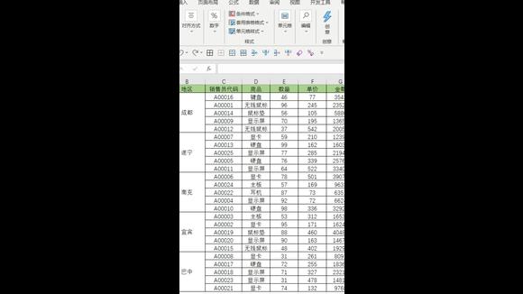 合并单元格如何设置隔行填色?