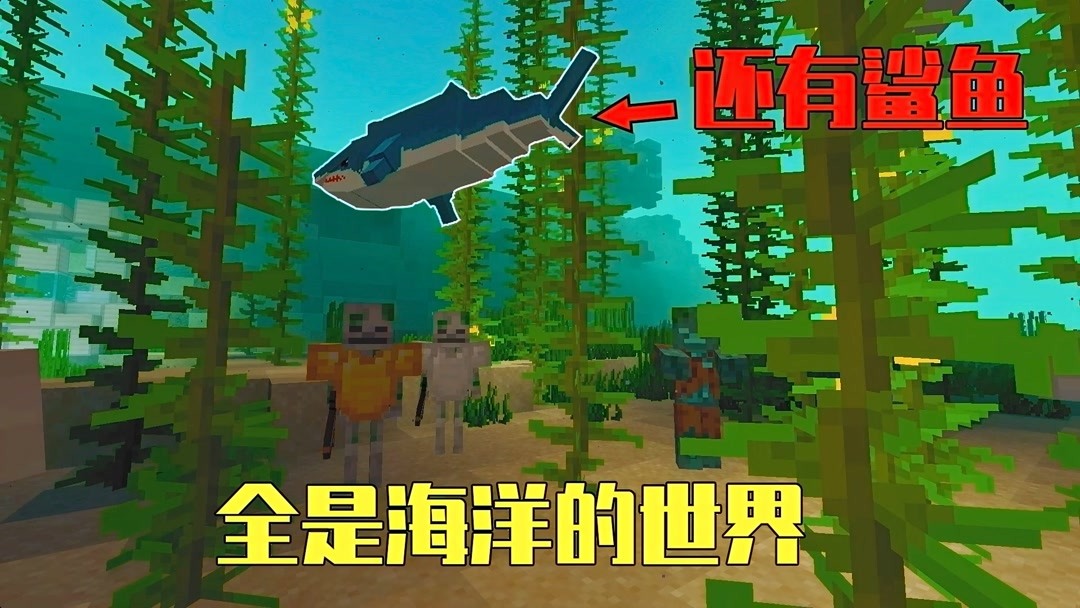我的世界极限生存:在全是海洋的世界中,生存是如此艰难!