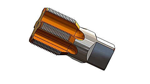 SolidWorks制作丝锥模型, 利用特征中的扫描切除和螺纹线制作