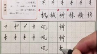 木字旁硬笔书法教程,书法名家教你快速写好书法,示范写得真好
