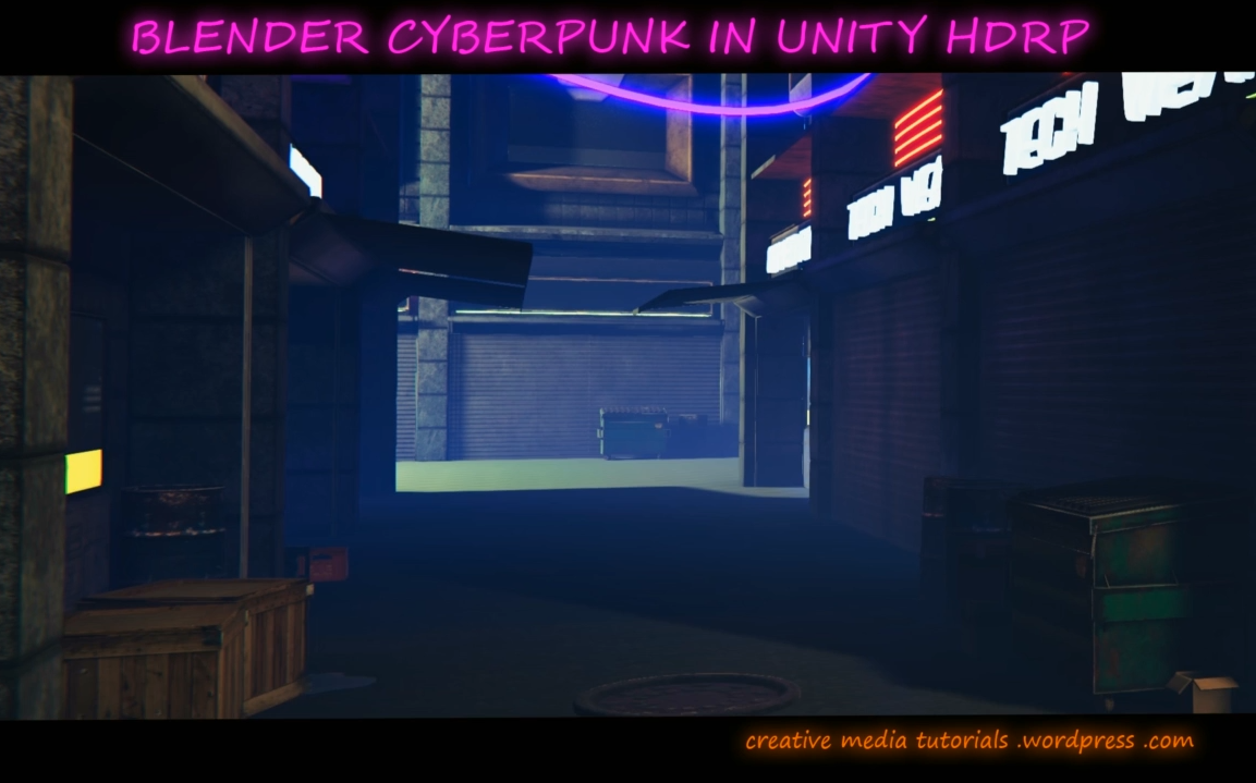 「中英字幕」Udemy - 用Blender创建赛博朋克城市用于Unity HDRP中
