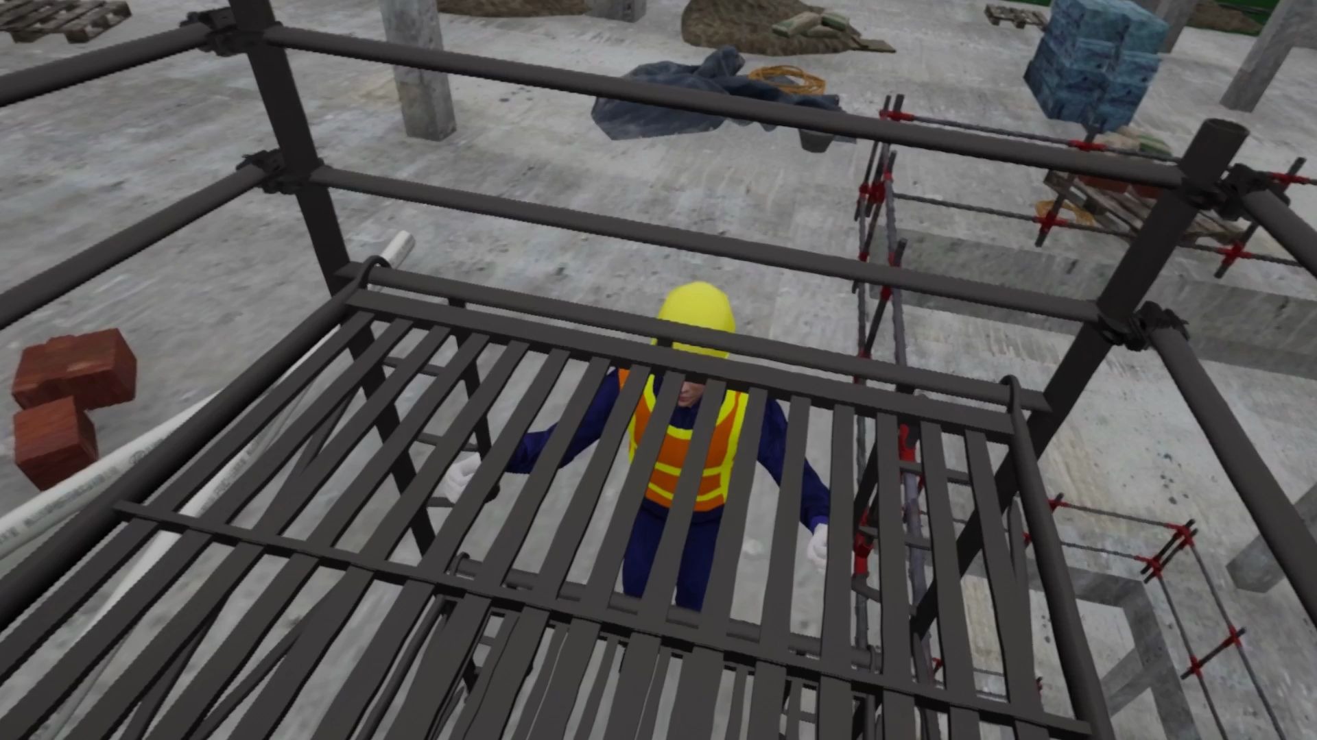 VR建筑工地安全体验馆之移动脚手架坍塌模拟体验-小柒科技